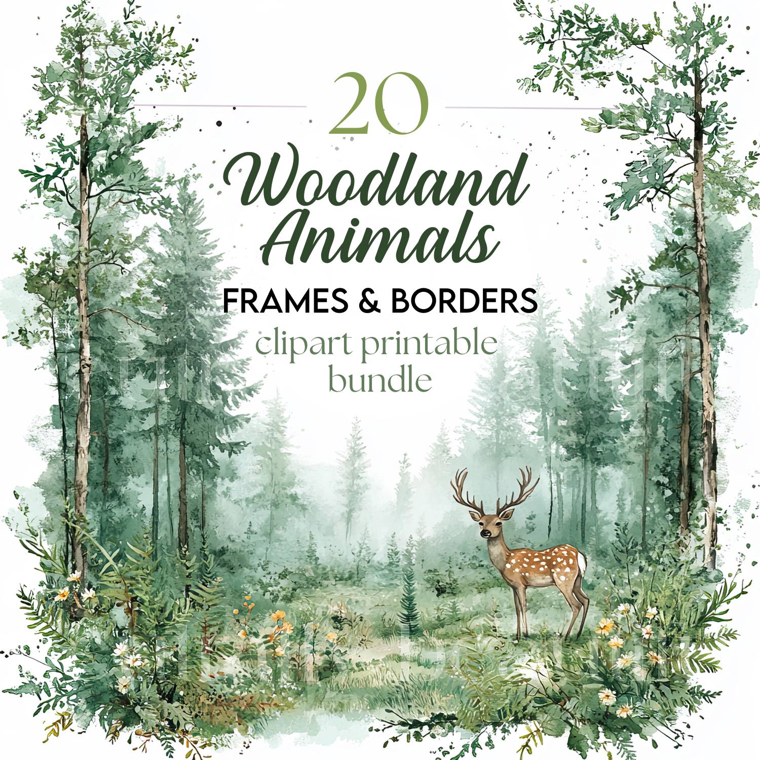 20 X Forest Woodland Animals Themed Borders & Edges Downloadable ...