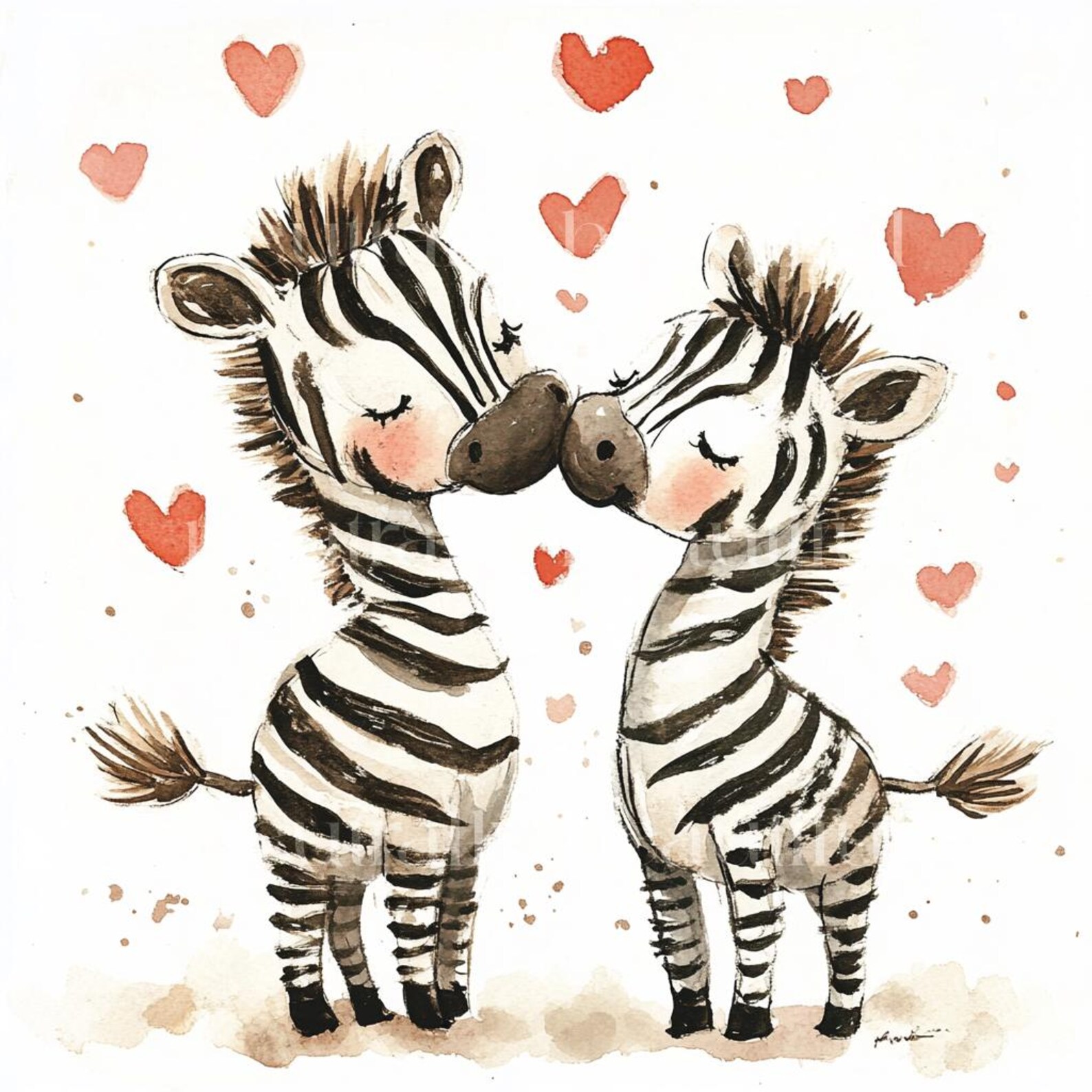 10 X Zebras & Hearts Clipart Bundle - High Quality Jpgs - Romantic ...