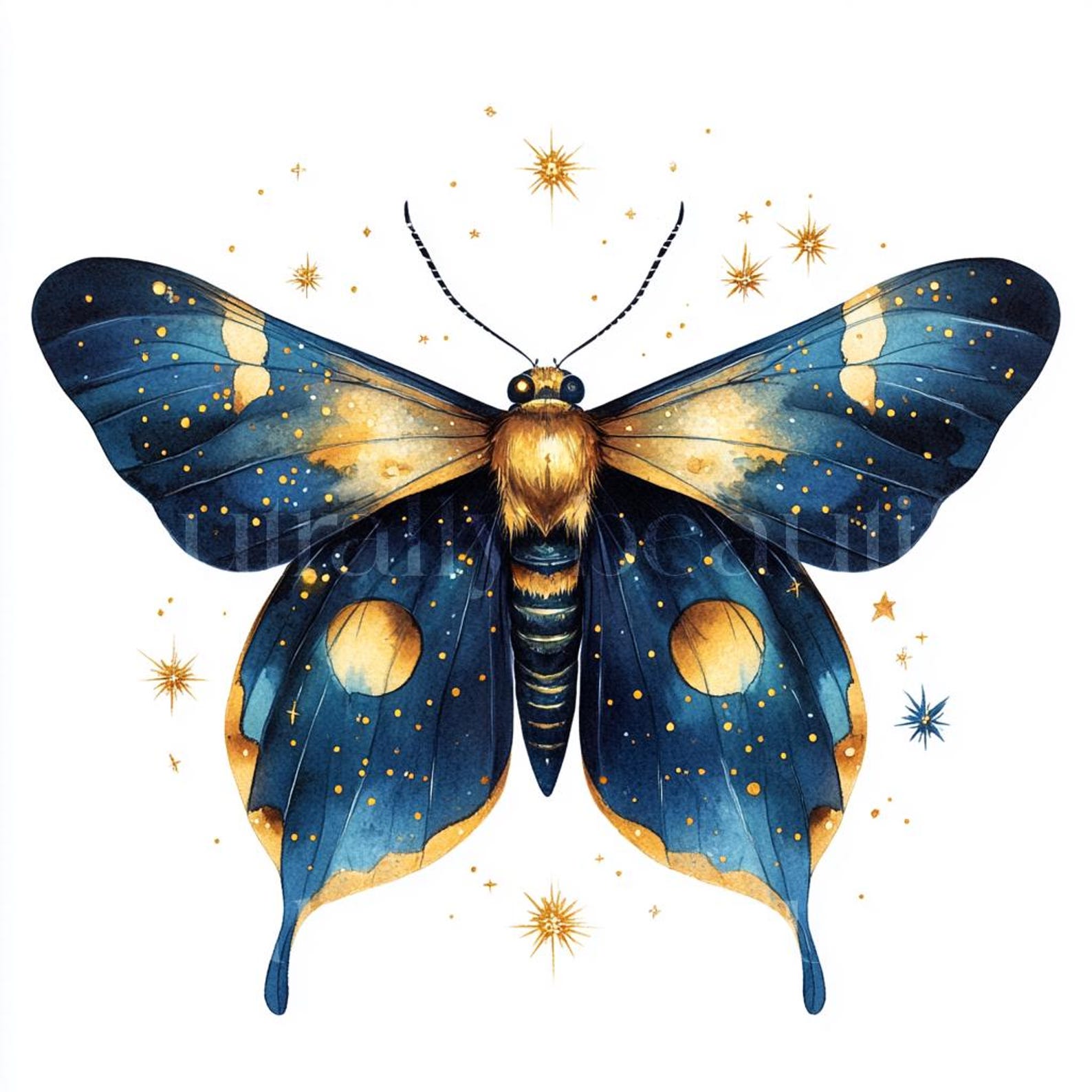 12 X Mythical Moon Moths Clipart - High Quality JPG Bundle - Spiritual ...