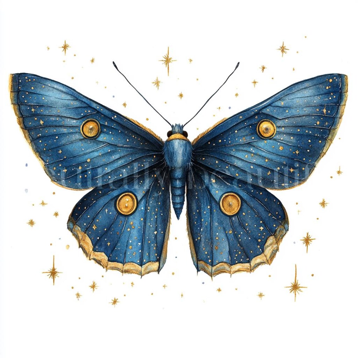 12 X Mythical Moon Moths Clipart - High Quality JPG Bundle - Spiritual ...
