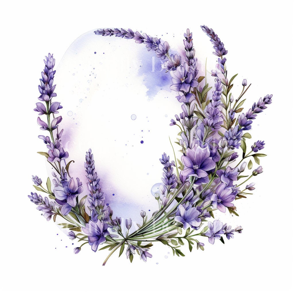Lavender Frames Downloadable Clipart - 10 Jpgs - Downloadable Printable ...