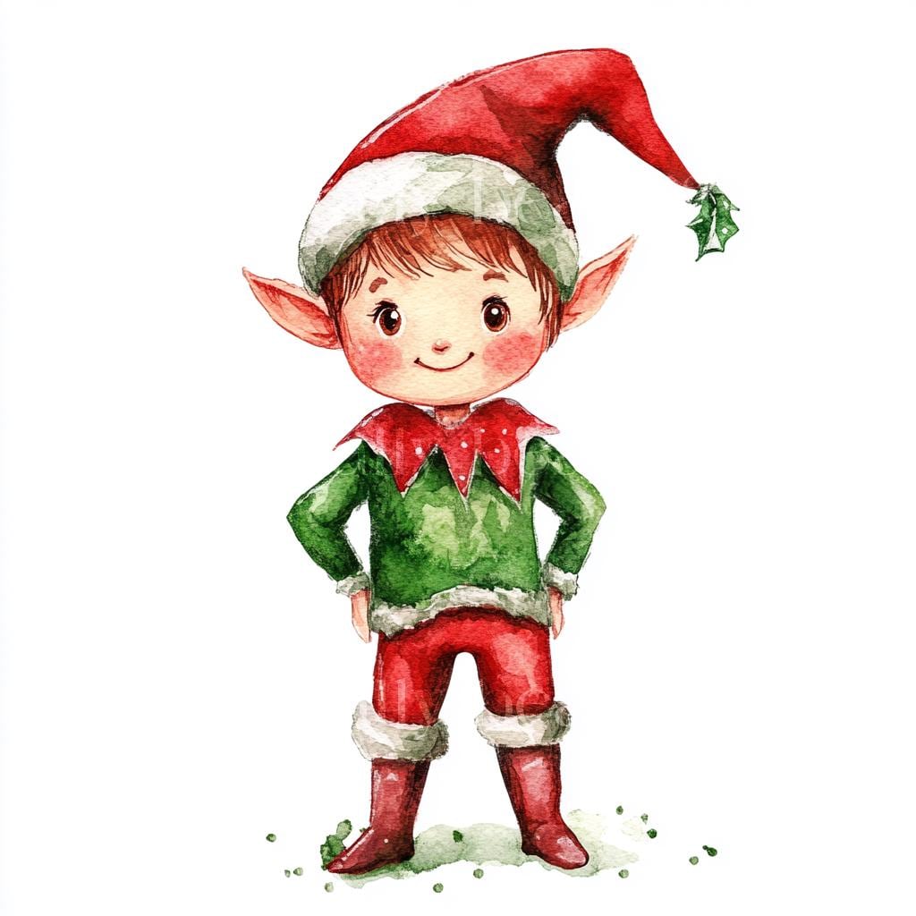 15 X Christmas Elves Clipart - High Quality Jpgs - Christmas Elf ...