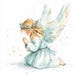 10 X Blue Angel Clipart - High Quality Jpgs - Baby Girl, Blue Christmas ...