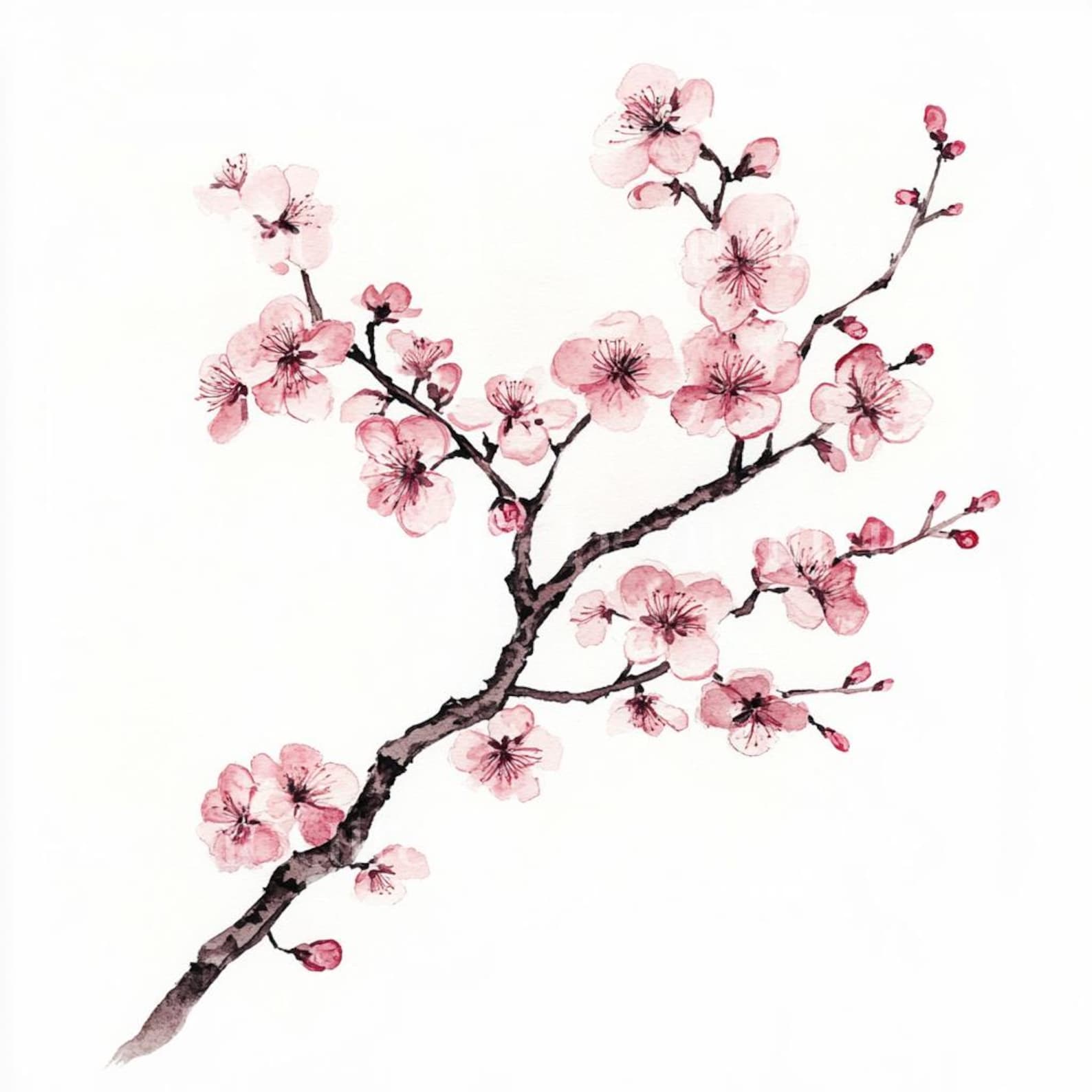 12 X Cherry Blossom Clipart Bundle - High Quality Jpgs - Floral ...