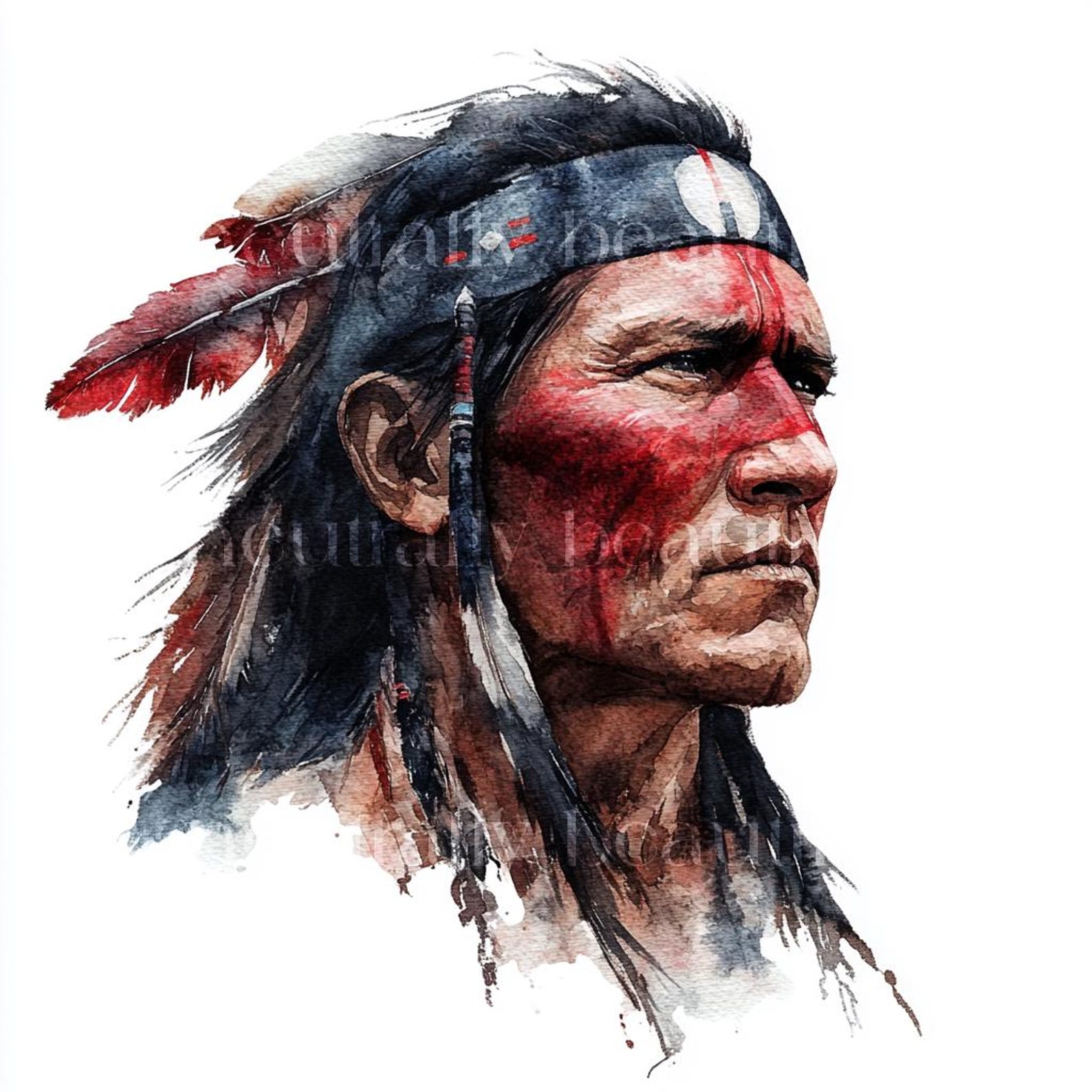 10 X Native American Man Clipart Bundle, High Quality JPG Instant ...