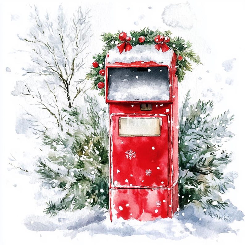 10 X Christmas Christmas Postbox High Quality Jpgs Postal Box Mailbox ...