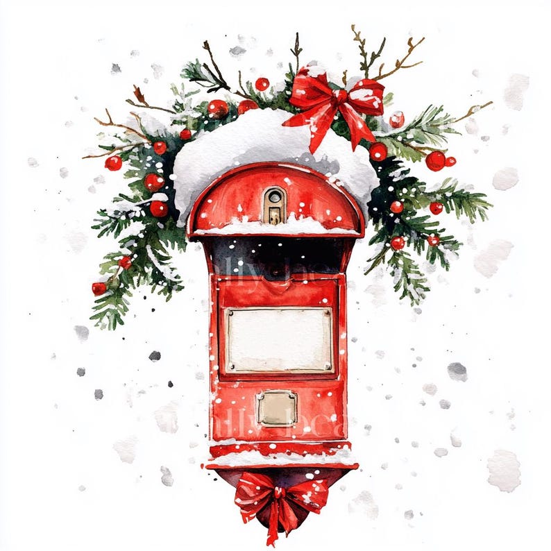 10 X Christmas Christmas Postbox - High Quality Jpgs - Postal Box ...