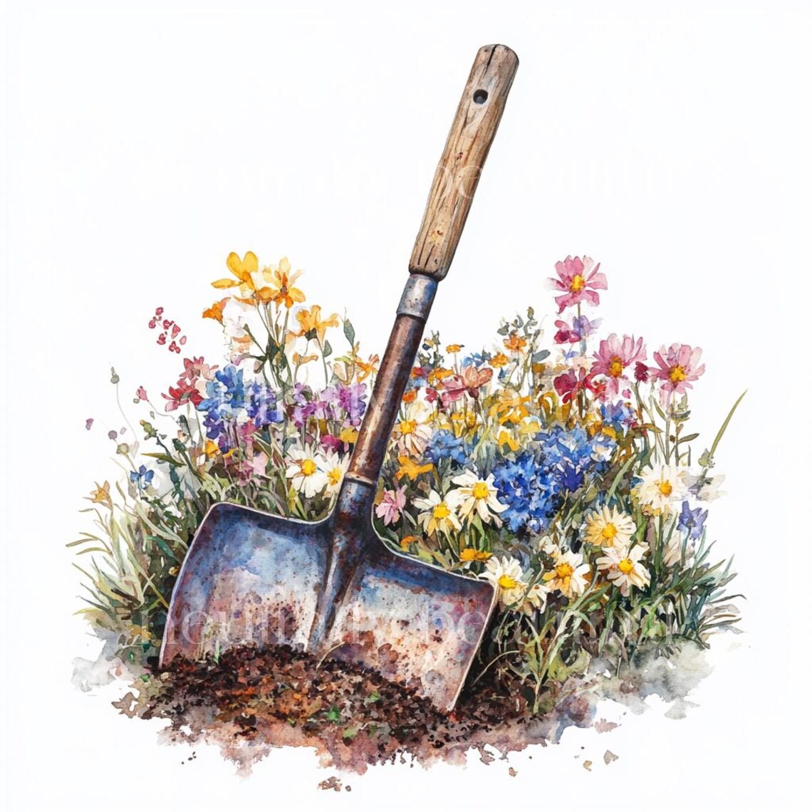 10 X Garden Spade Clipart Bundle - High Quality Jpgs - Gardening Spring ...