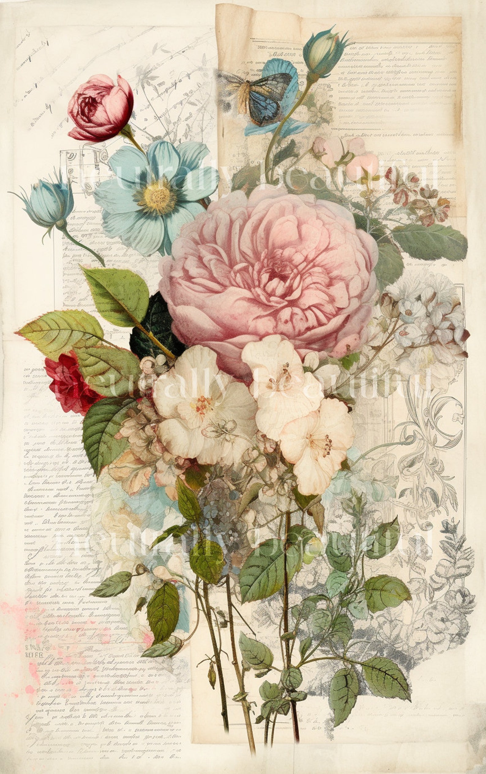 Scrapbooking Paper Elements 10 Downloadable Jpgs Printable - Etsy