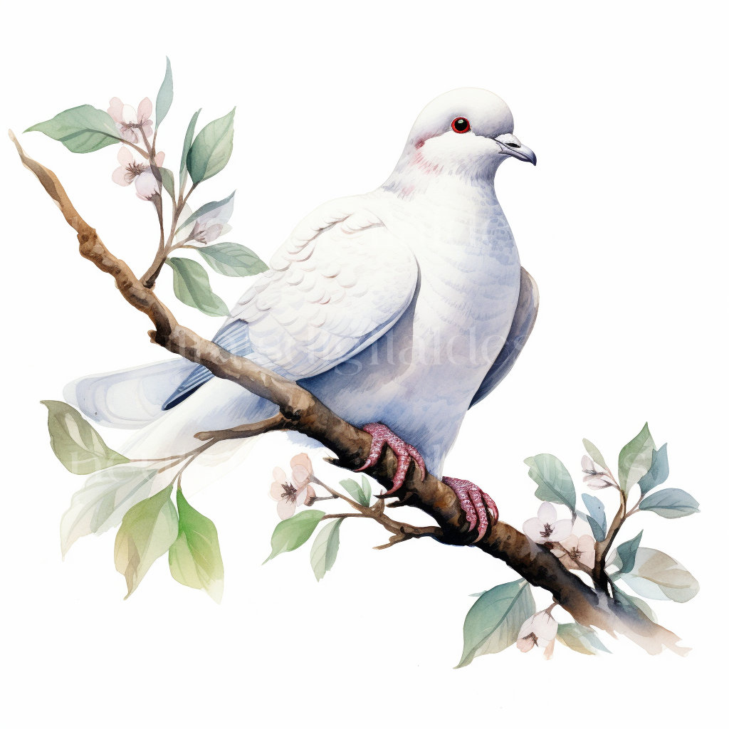 Beautiful White Doves Watercolour Clipart - 10 High Quality ...