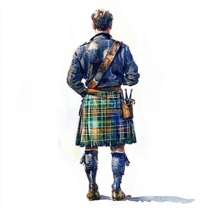 10 X Highland Men in Kilts Clipart Bundle - High Quality Jpgs ...