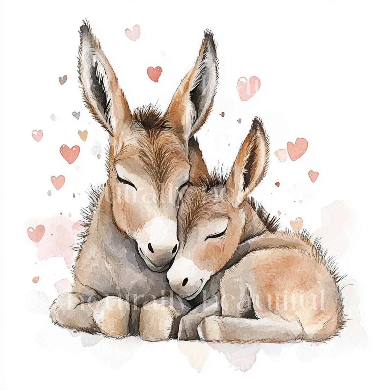 10 X Donkeys & Hearts Clipart Bundle - High Quality Jpgs - Romantic ...