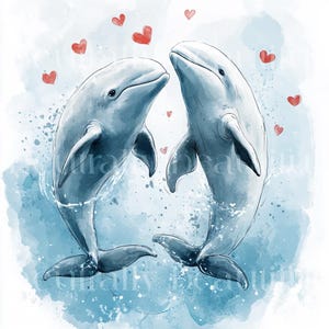 10 X Beluga Whales & Hearts Clipart Bundle - High Quality Jpgs ...