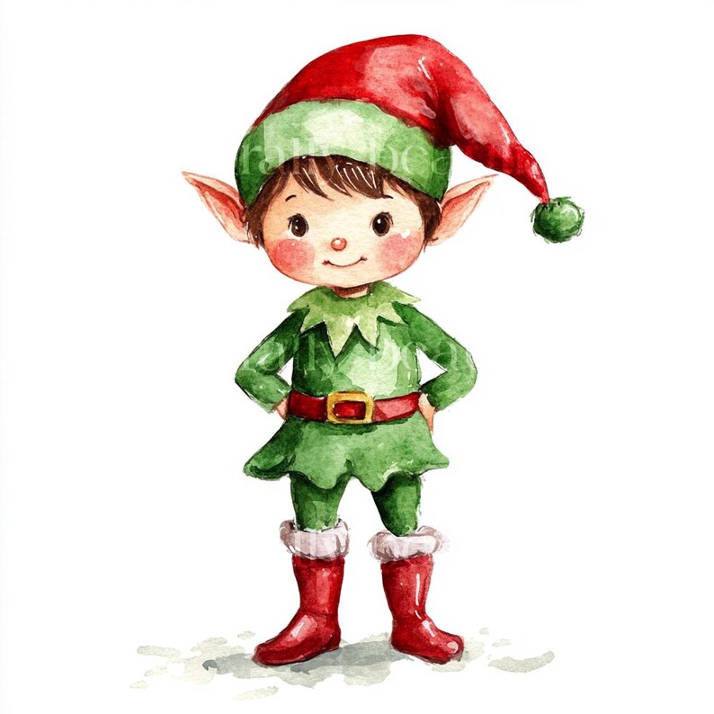 15 X Christmas Elves Clipart - High Quality Jpgs - Christmas Elf ...
