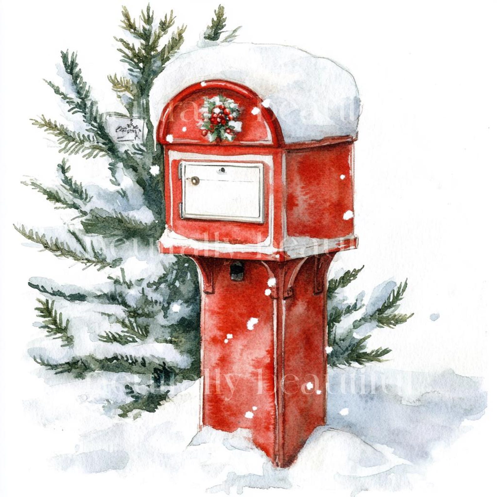 10 X Christmas Christmas Postbox - High Quality Jpgs - Postal Box ...