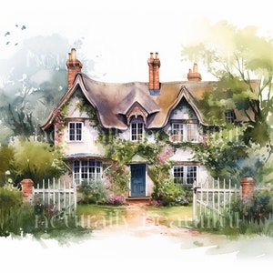 10 Countryside Cottage Prints, Landscape High Quality Downloadable Jpgs ...