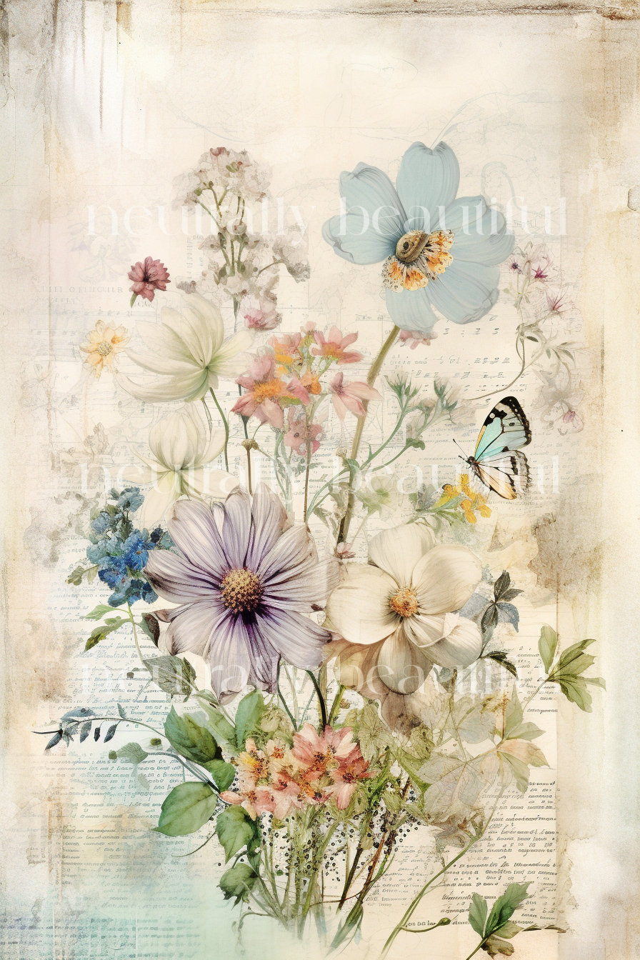 Scrapbooking Paper Elements V2 12 Downloadable Jpgs Printable Vintage ...