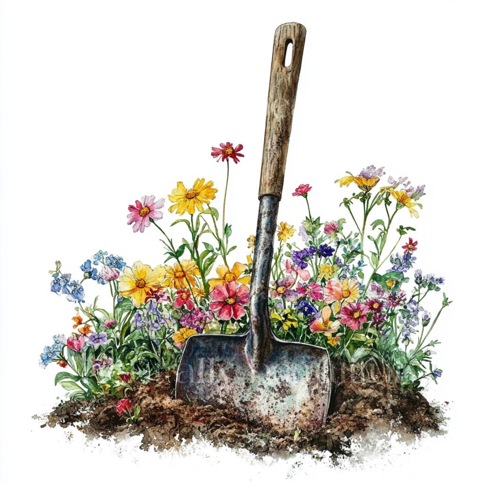 10 X Garden Spade Clipart Bundle - High Quality Jpgs - Gardening Spring ...