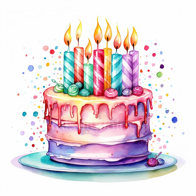 15 X Birthday Cakes Downloadable Clipart Pack - High Quality Jpgs ...