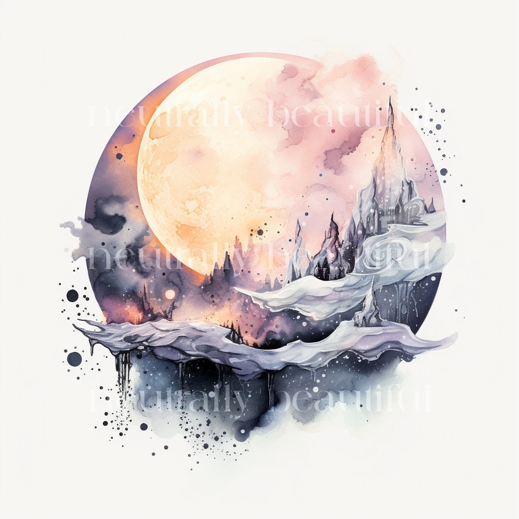 Mythical Moon Downloadable Clipart 12 Jpgs Downloadable Printable ...