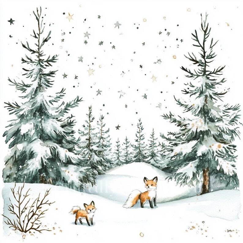 10 X Winter Fox Landscape Scenes - High Quality Jpgs - Fox Downloads ...