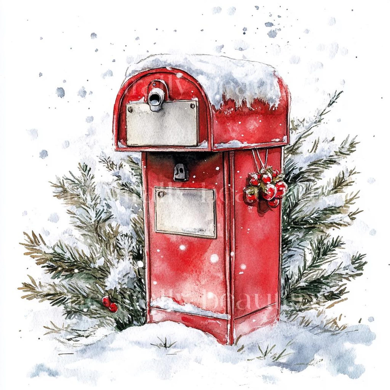 10 X Christmas Christmas Postbox - High Quality Jpgs - Postal Box ...