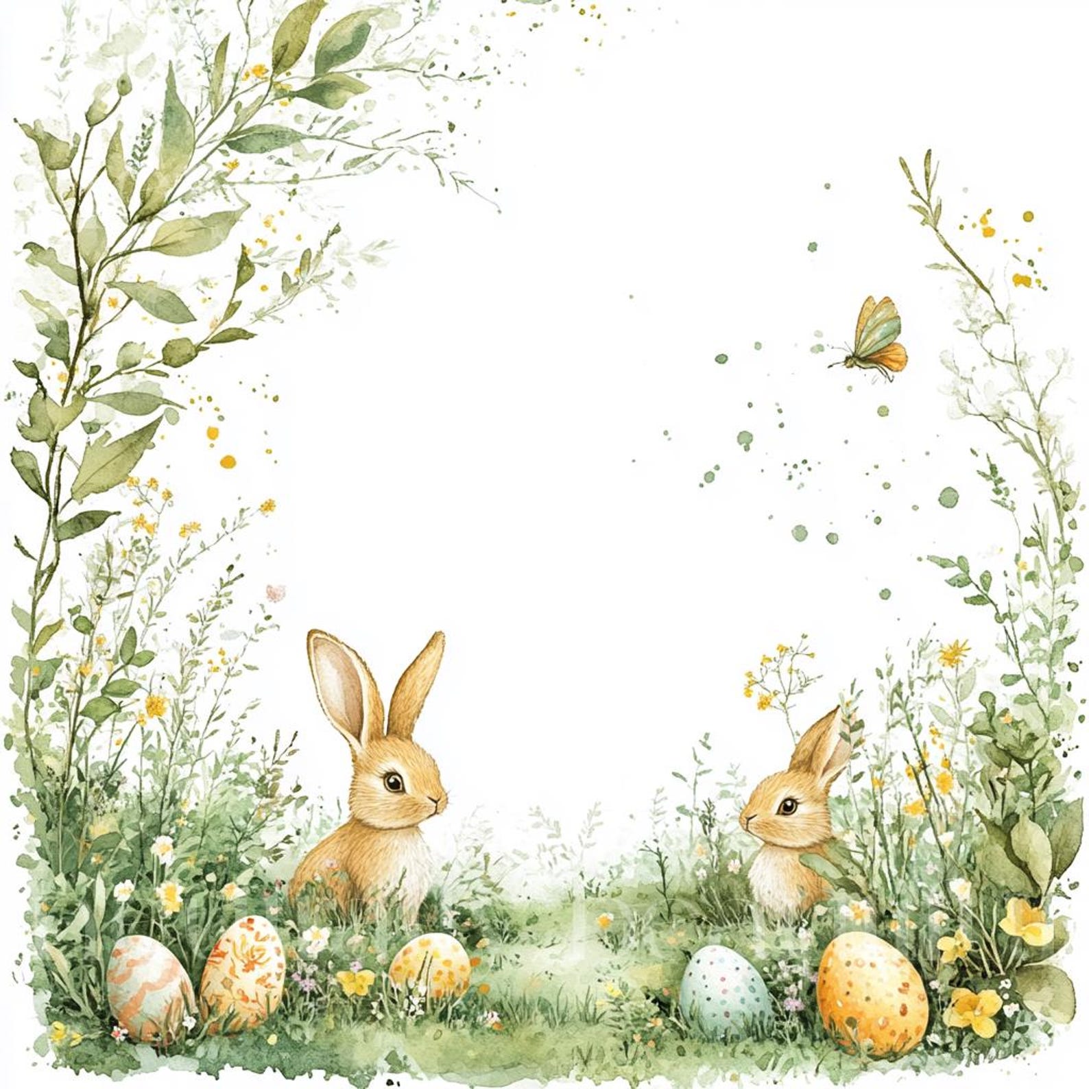 50 X Easter Woodland Themed Borders & Edges Downloadable Clipart ...