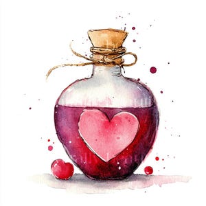 10 X Love Potion Valentine's Clipart Bundle - High Quality Jpgs ...