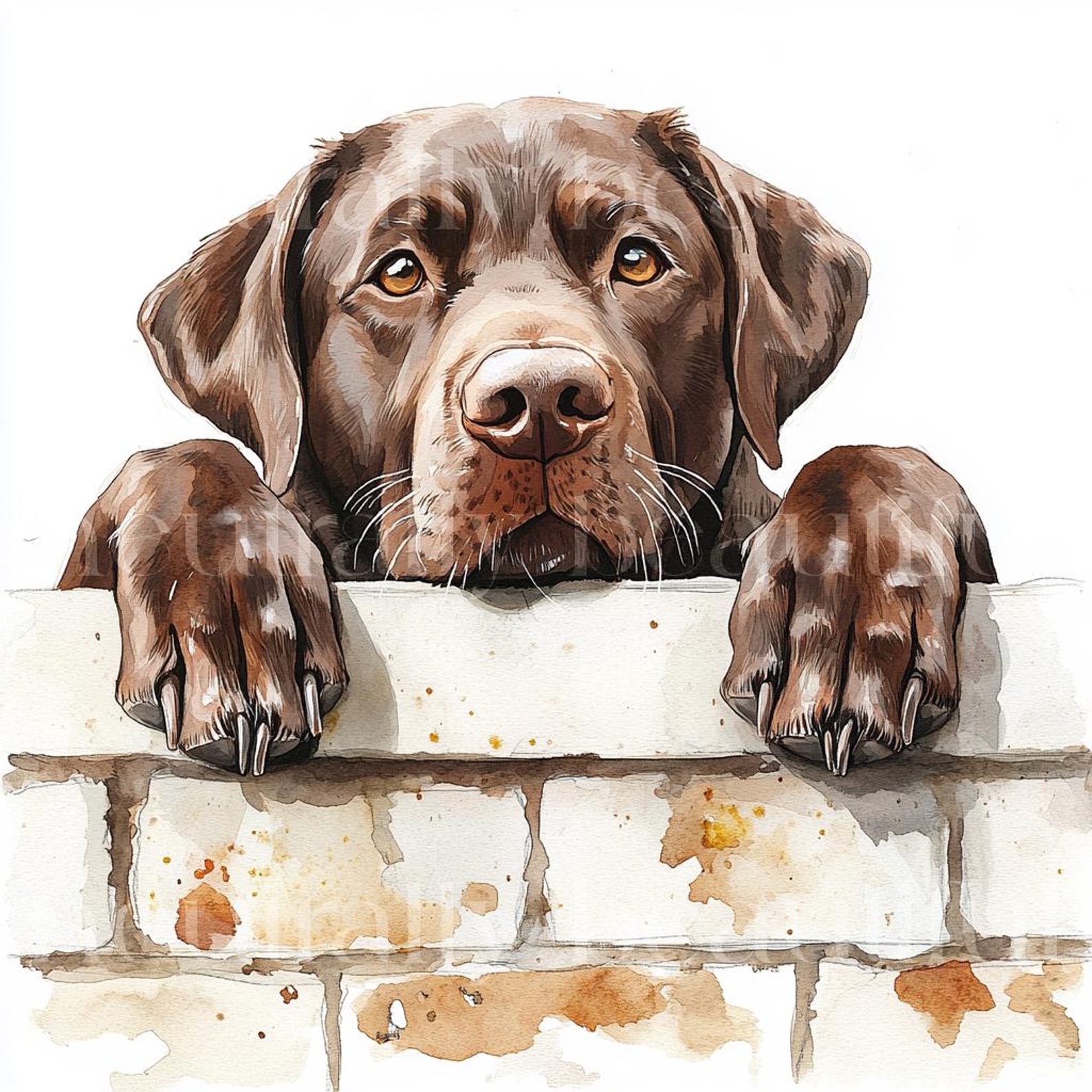 12 X Chocolate Labradors Clipart Bundle - High Quality Jpgs ...
