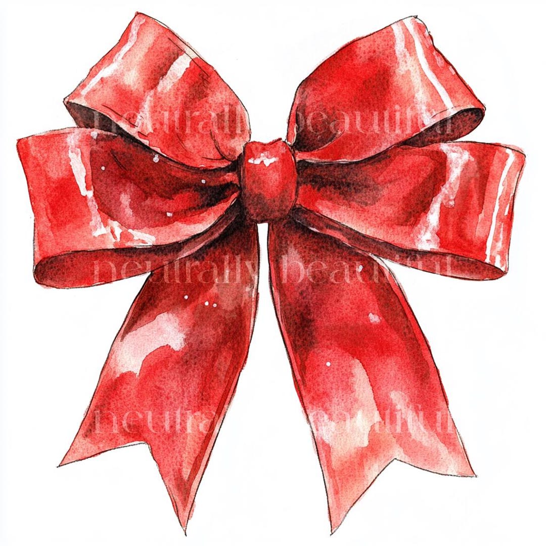 15 X Pretty Christmas Bows Clipart - High Quality Jpgs - Holidays Gift ...