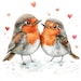 10 X Robins & Hearts Clipart Bundle - High Quality Jpgs - Romantic ...