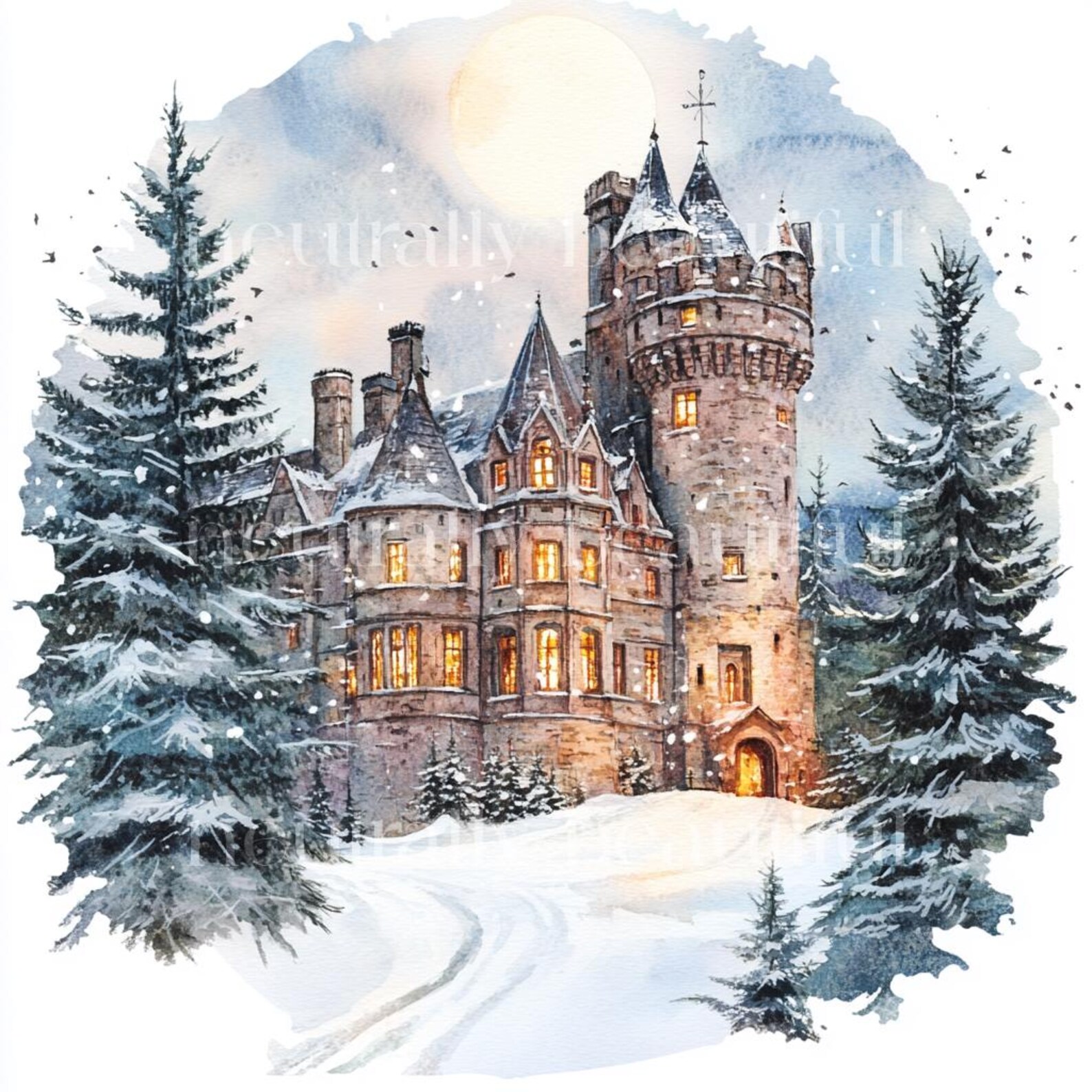 10 X Scottish Castles Clipart Bundle - High Quality Jpgs - Winter ...
