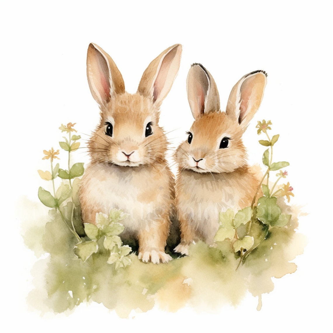 Cute Rabbits Clipart - 18 High Quality Downloadable Jpgs - Printable ...