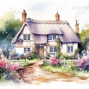 10 Countryside Cottage Prints, Landscape High Quality Downloadable Jpgs ...