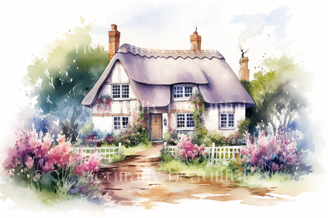 10 Countryside Cottage Prints, Landscape High Quality Downloadable Jpgs ...