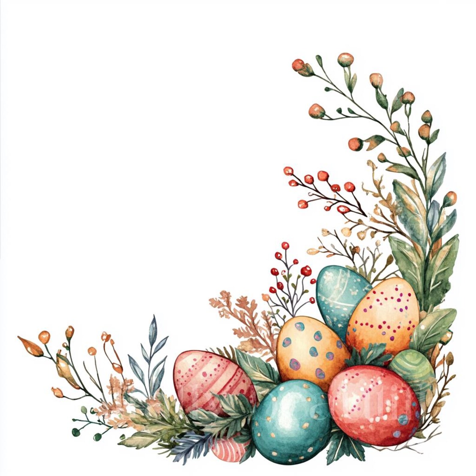 12 X Easter Themed Corners & Edges Downloadable Clipart - Spring Easter ...