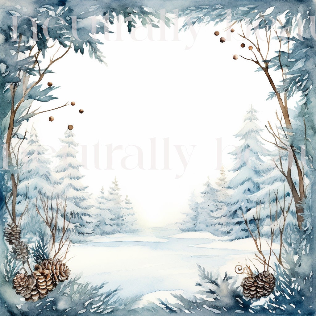 20 X Christmas Themed Borders & Edges Downloadable Clipart - Festive ...
