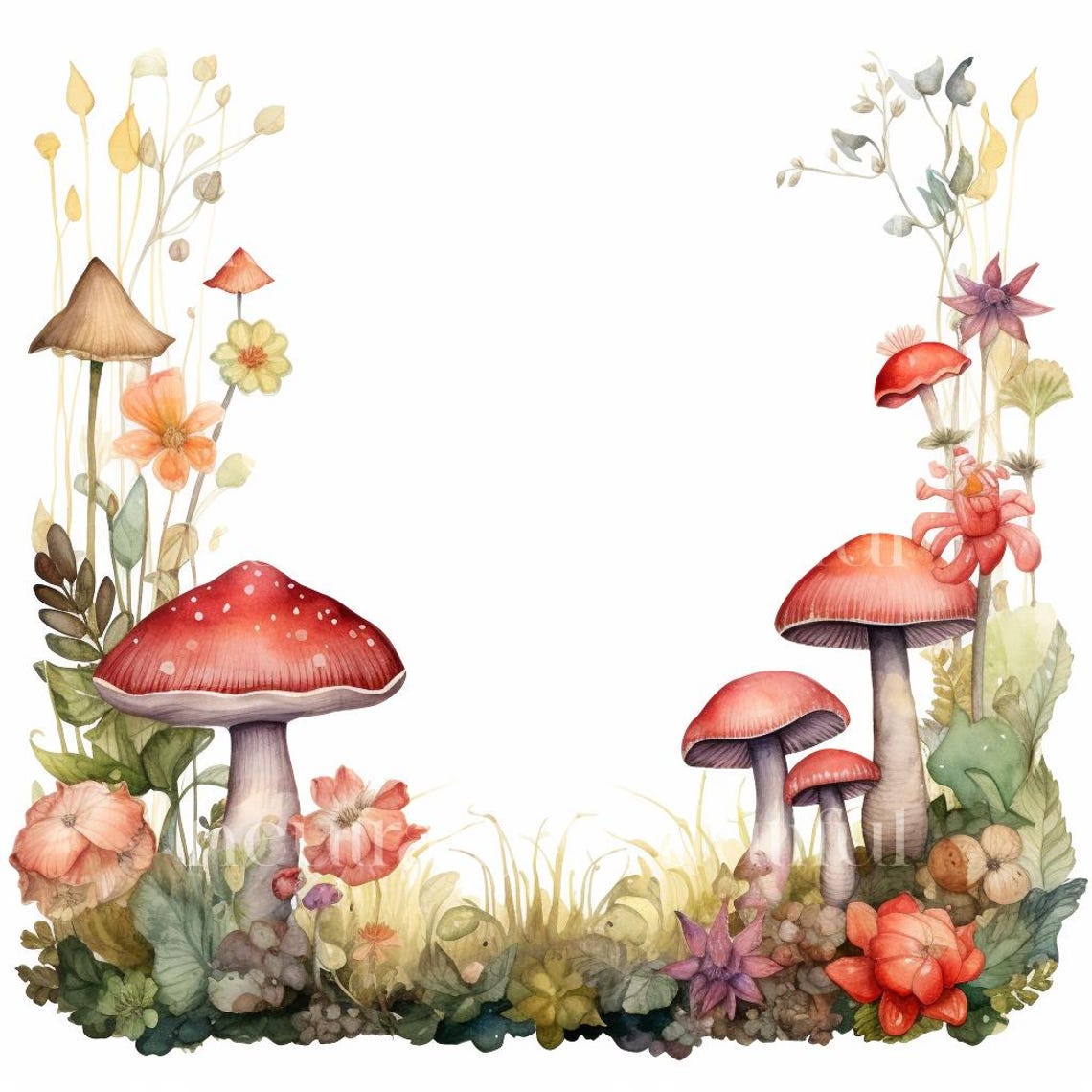 15 X Magical Toadstool Themed Borders & Edges Downloadable Clipart ...