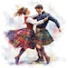 10 X Highland Dancers Clipart Bundle - High Quality Jpgs - New Year's ...