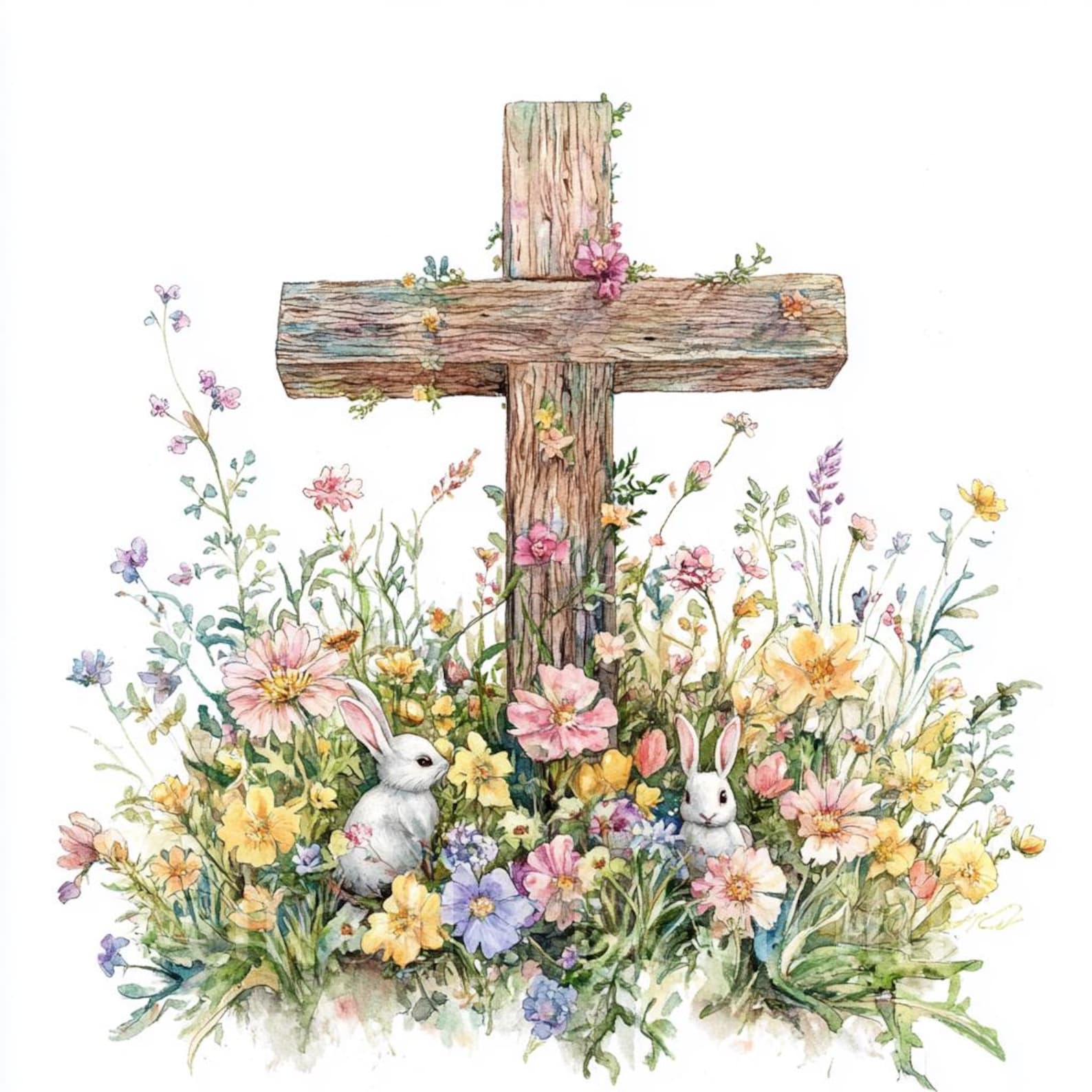 10 X Easter Christian Crosses Clipart Bundle, High Quality JPG Instant ...