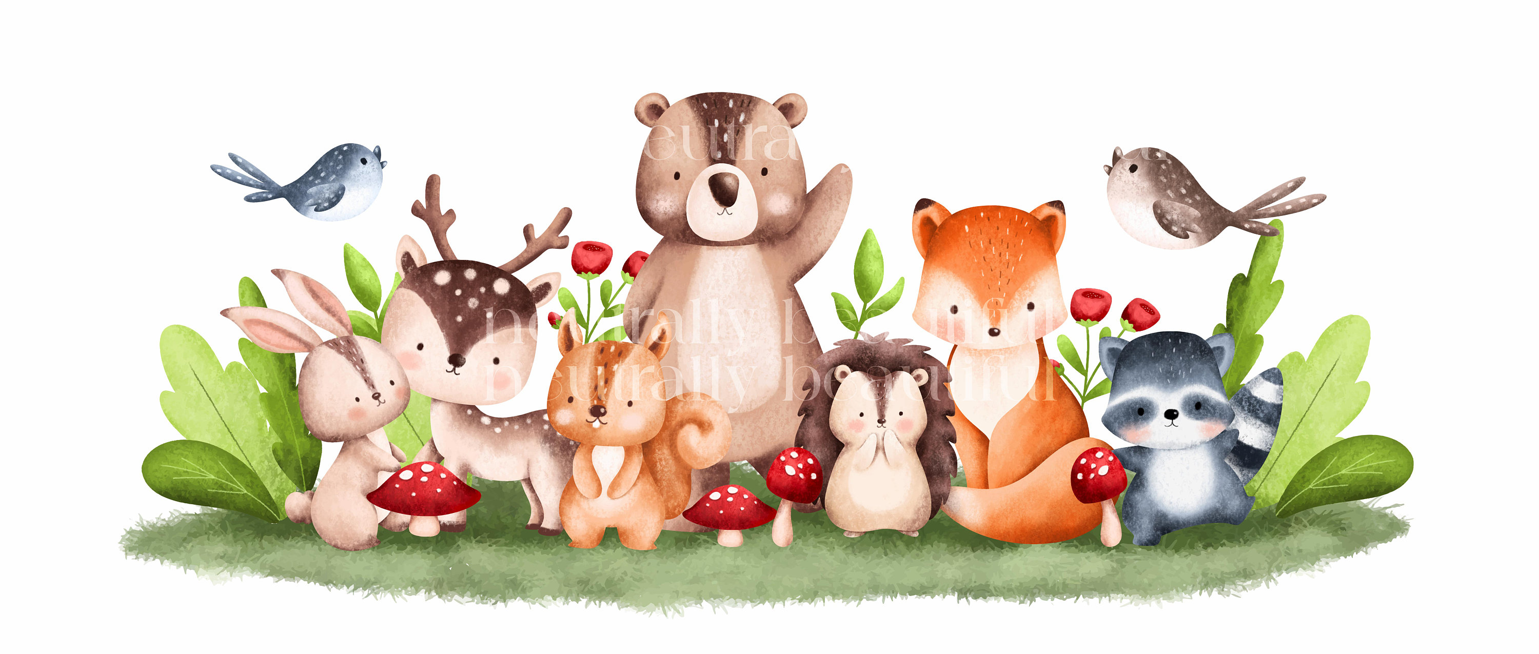 Baby Woodland Animal Clipart - High Quality JPG/PNG Downloads ...