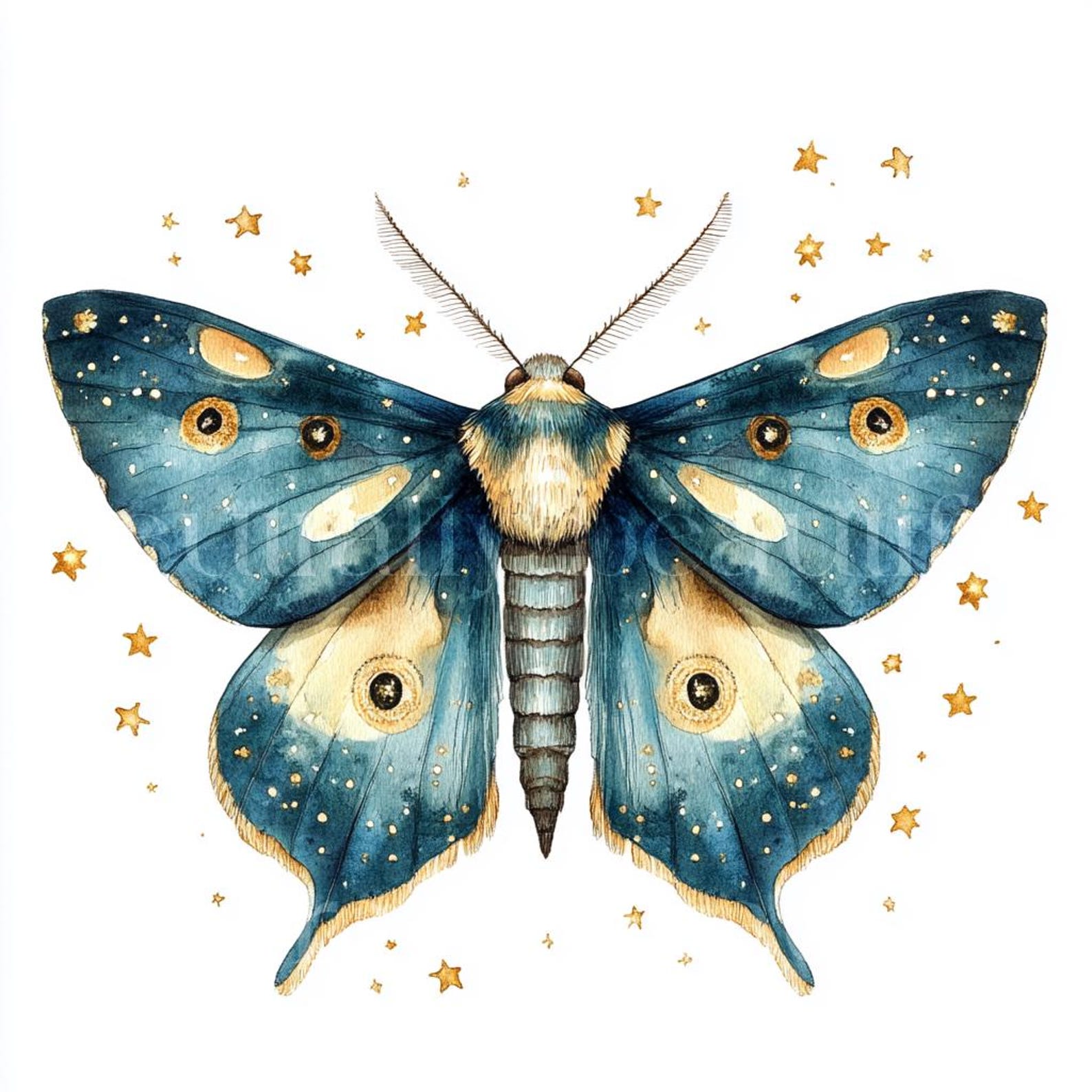 12 X Mythical Moon Moths Clipart - High Quality JPG Bundle - Spiritual ...