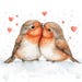 10 X Robins & Hearts Clipart Bundle - High Quality Jpgs - Romantic ...