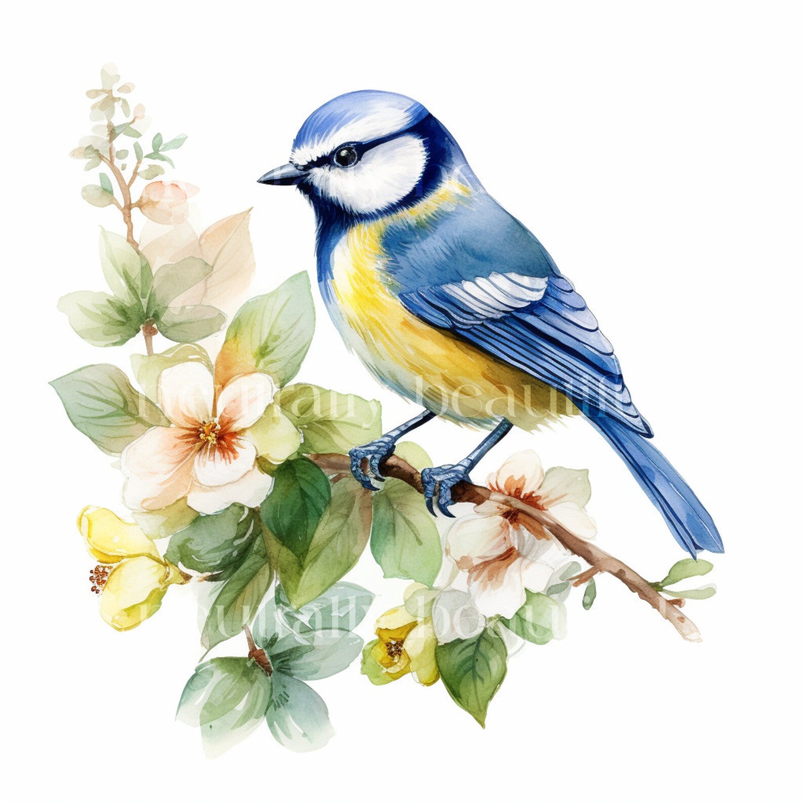 Garden Birds Clipart - 10 Blue Tit Birds, High Quality Downloadable ...