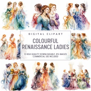 Colourful Renaissance Ladies - 10 High Quality Downloadable Jpgs ...