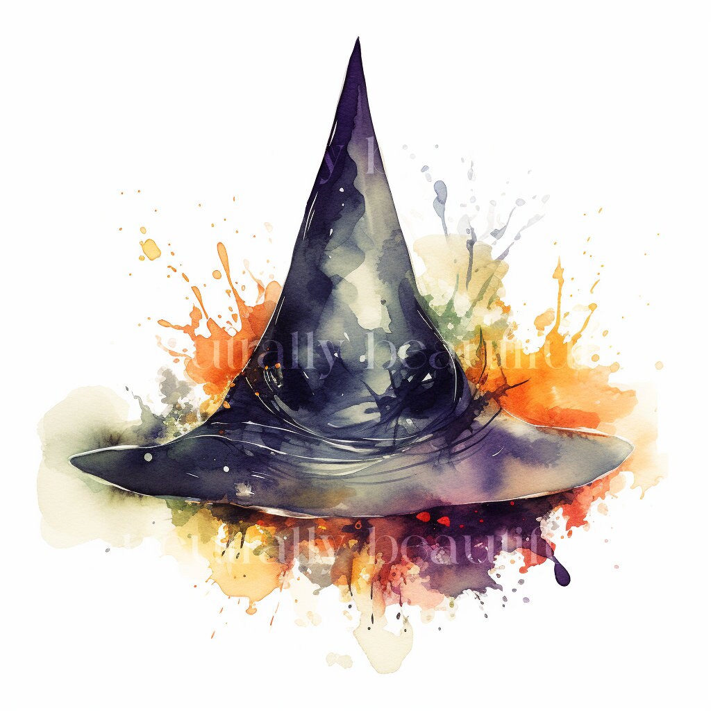 Witches Hats, Halloween Clipart 12 High Quality Downloadable Jpgs ...