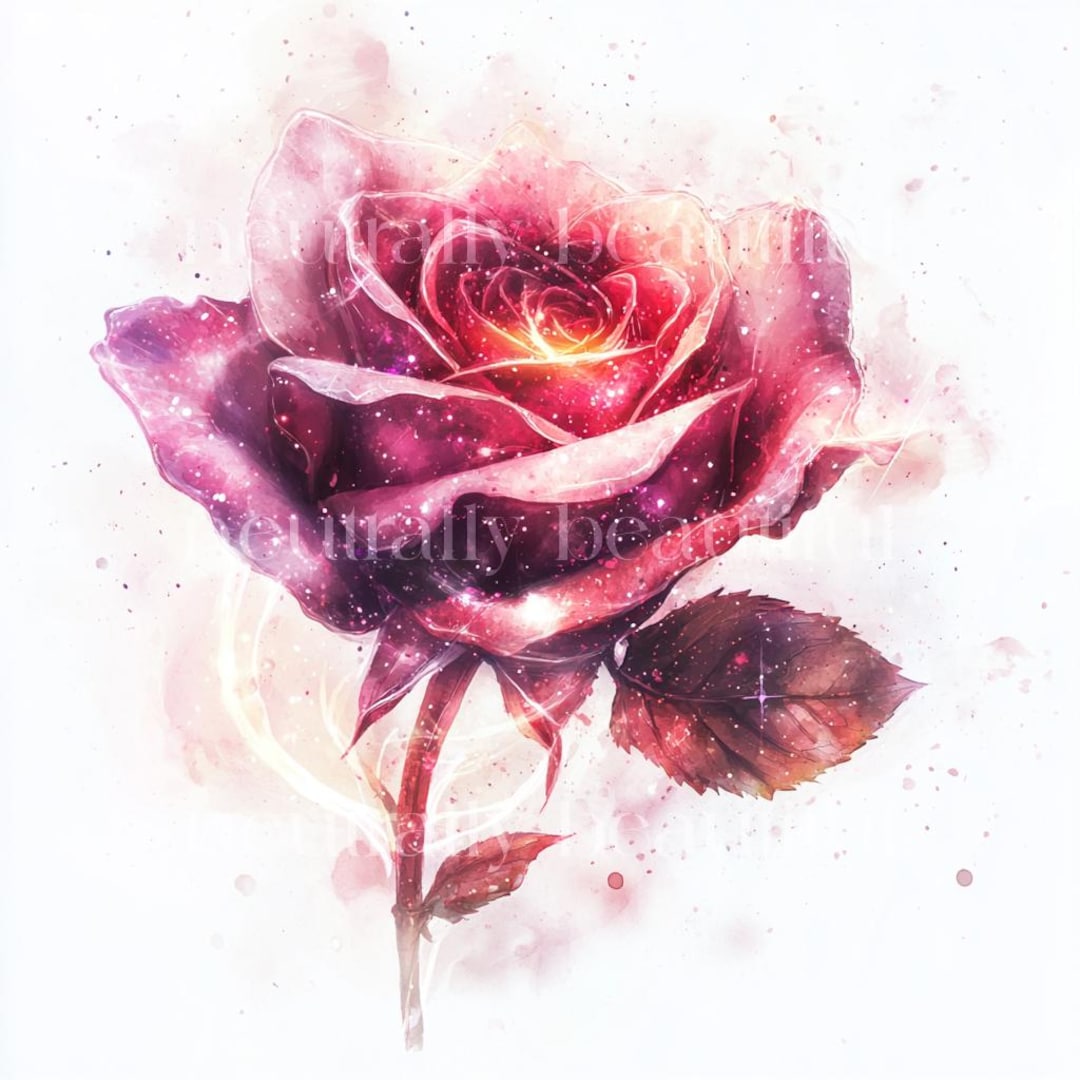 10 X Enchanted Roses Clipart Bundle - High Quality Jpgs - Romantic ...