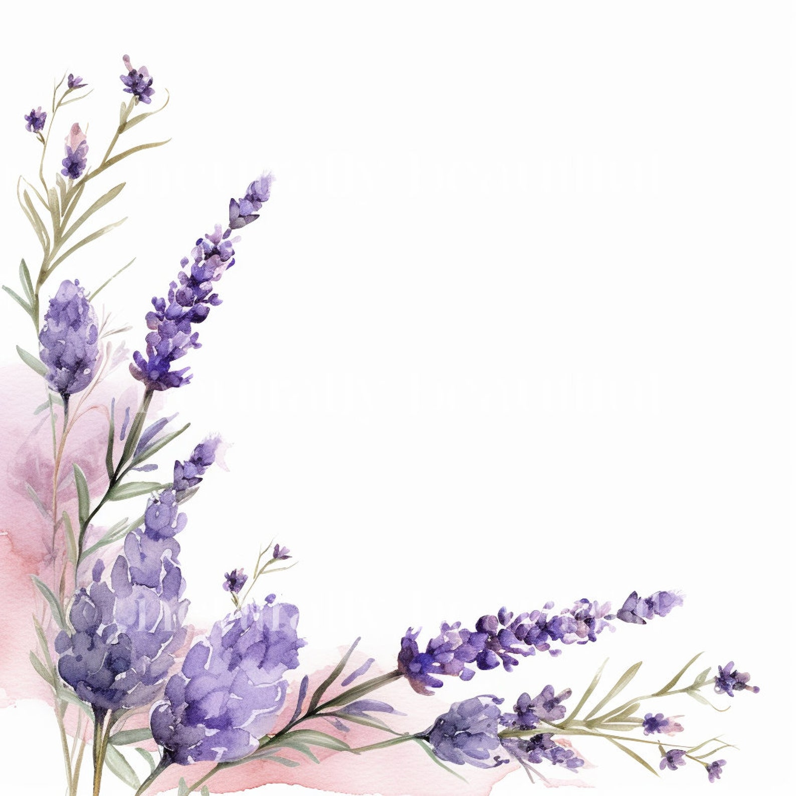 20 X Lavender Borders & Edges Downloadable Clipart - Floral Frame ...