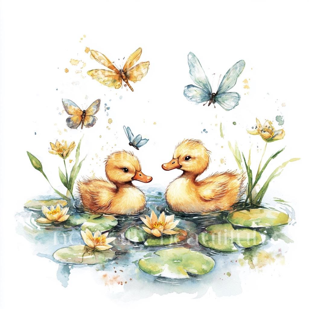 10 X Pretty Duckponds Clipart Bundle - High Quality Jpgs - Spring ...