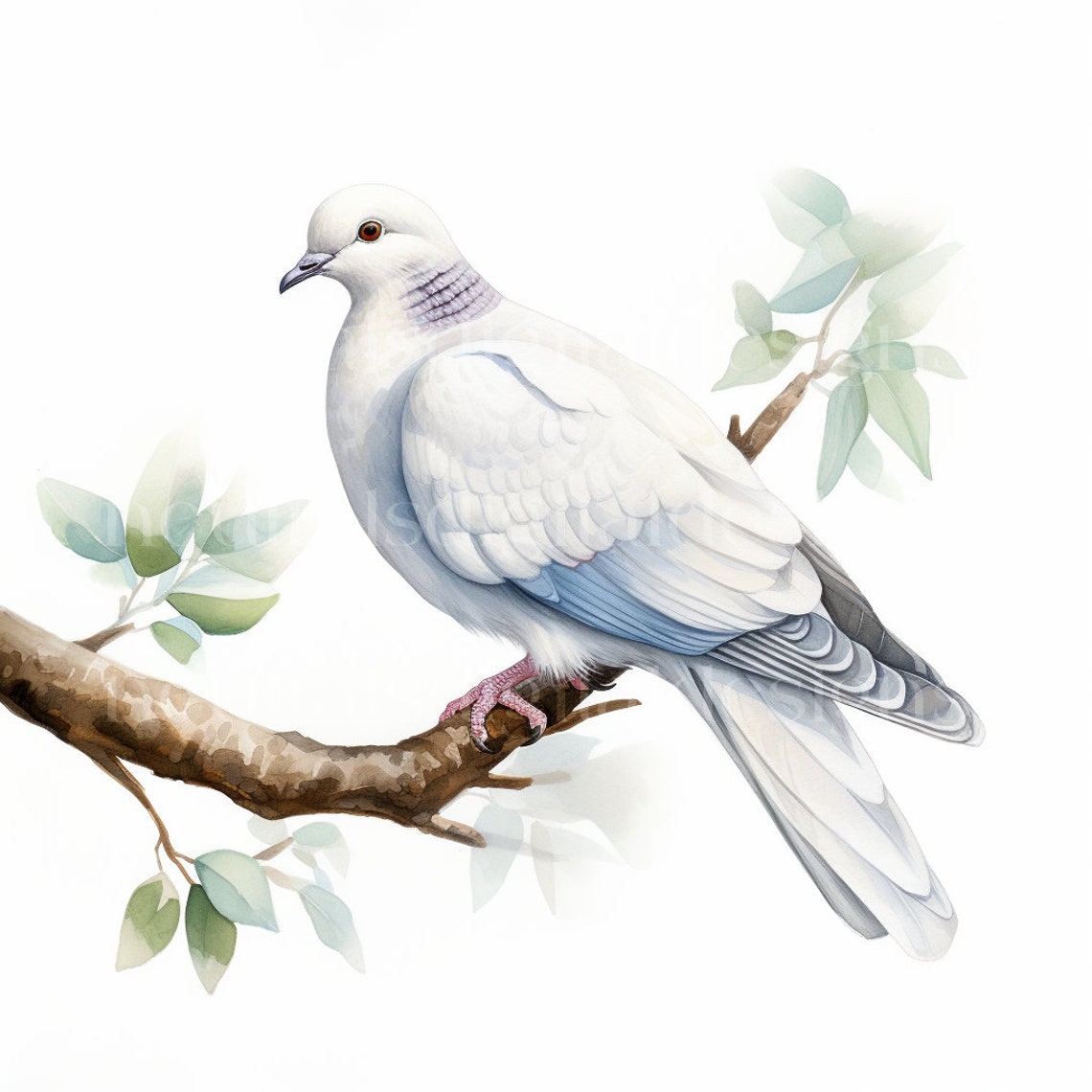 Beautiful White Doves Watercolour Clipart 10 High Quality Downloadable ...